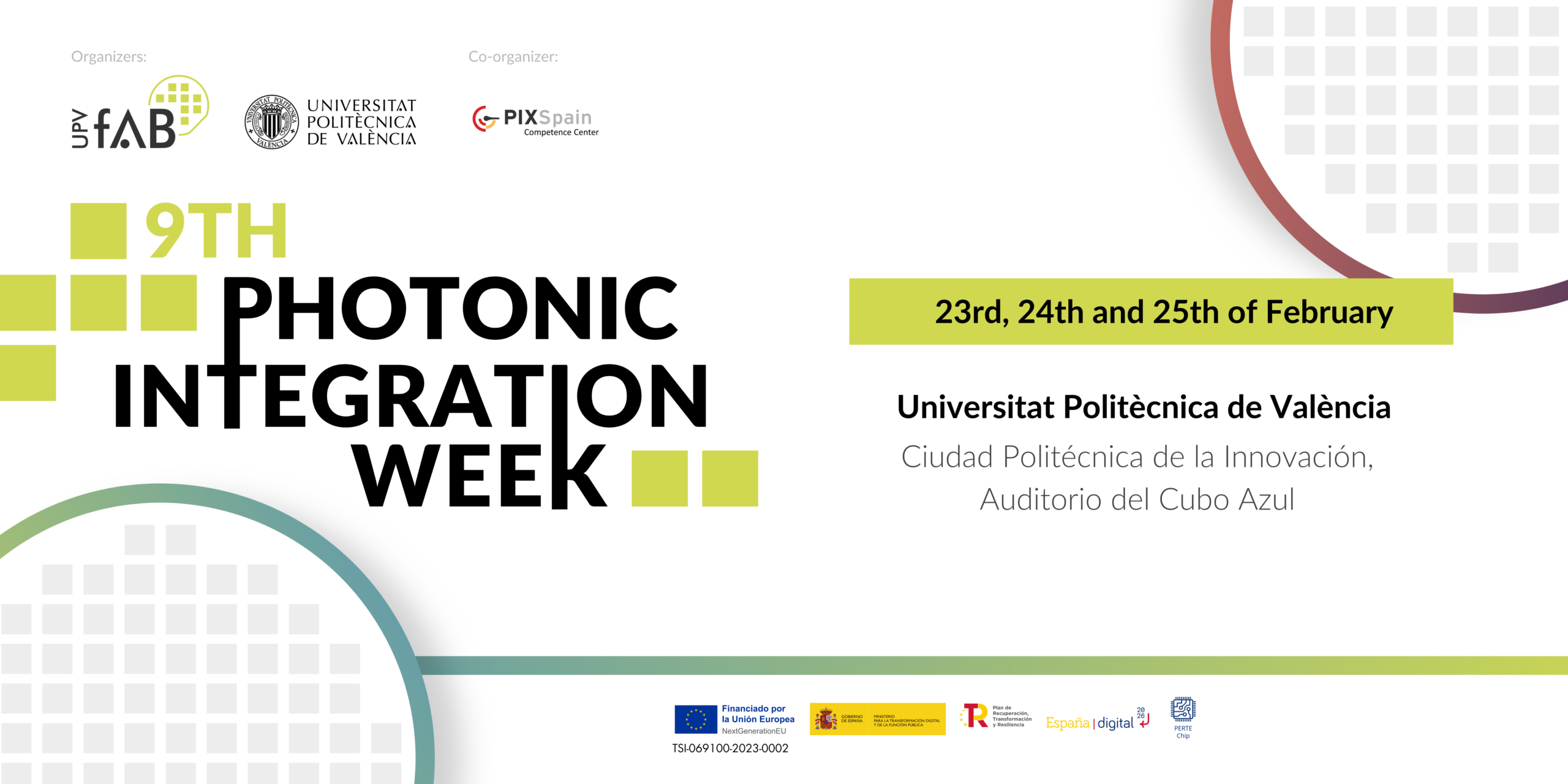 Save the date for the 9th Photonic Integration Week